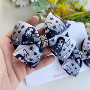 Wednesday Addams Hair Bows , Wednesday Bows , Wednesday Addams Pigtail ...