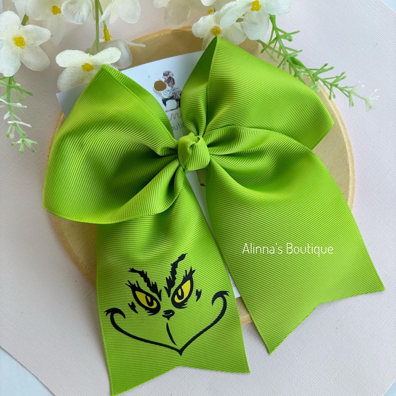 Grinch Girls Hair Bow - Etsy