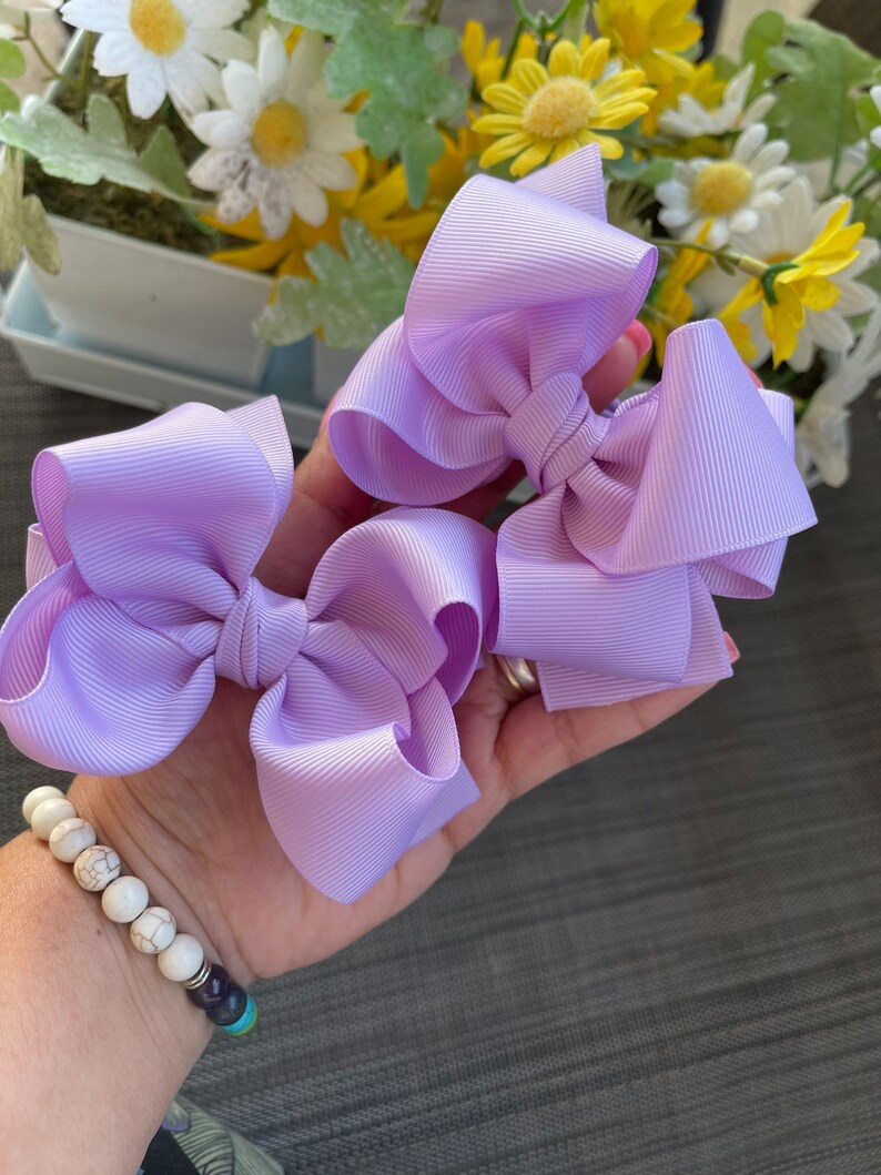 Solid Color Bows, Pink Bows, Hair Bows, Pigtails Bows, Hair Ties, Bows ...