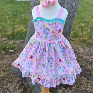 Candy Dress for Girl, Sweet Birthday Dress, Lollipop Girl Dress, Candy ...