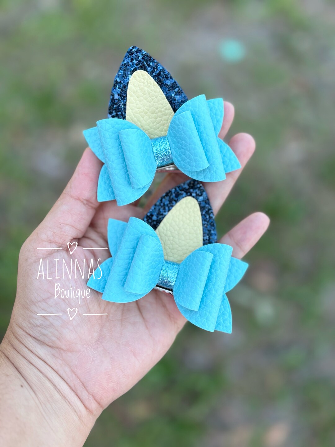 Blue Dog Ears Hair Clips, Ears Clips for Birthday Party, Puppy Outfit ...