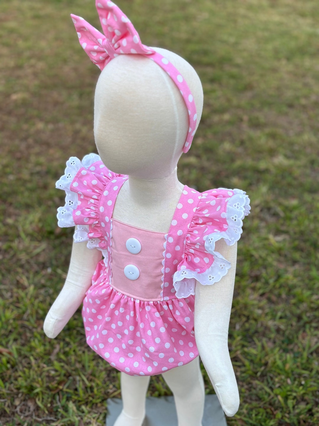 Minnie Mouse Baby Romper, Mouse Pink Dress, One Minnie Birthday Romper ...