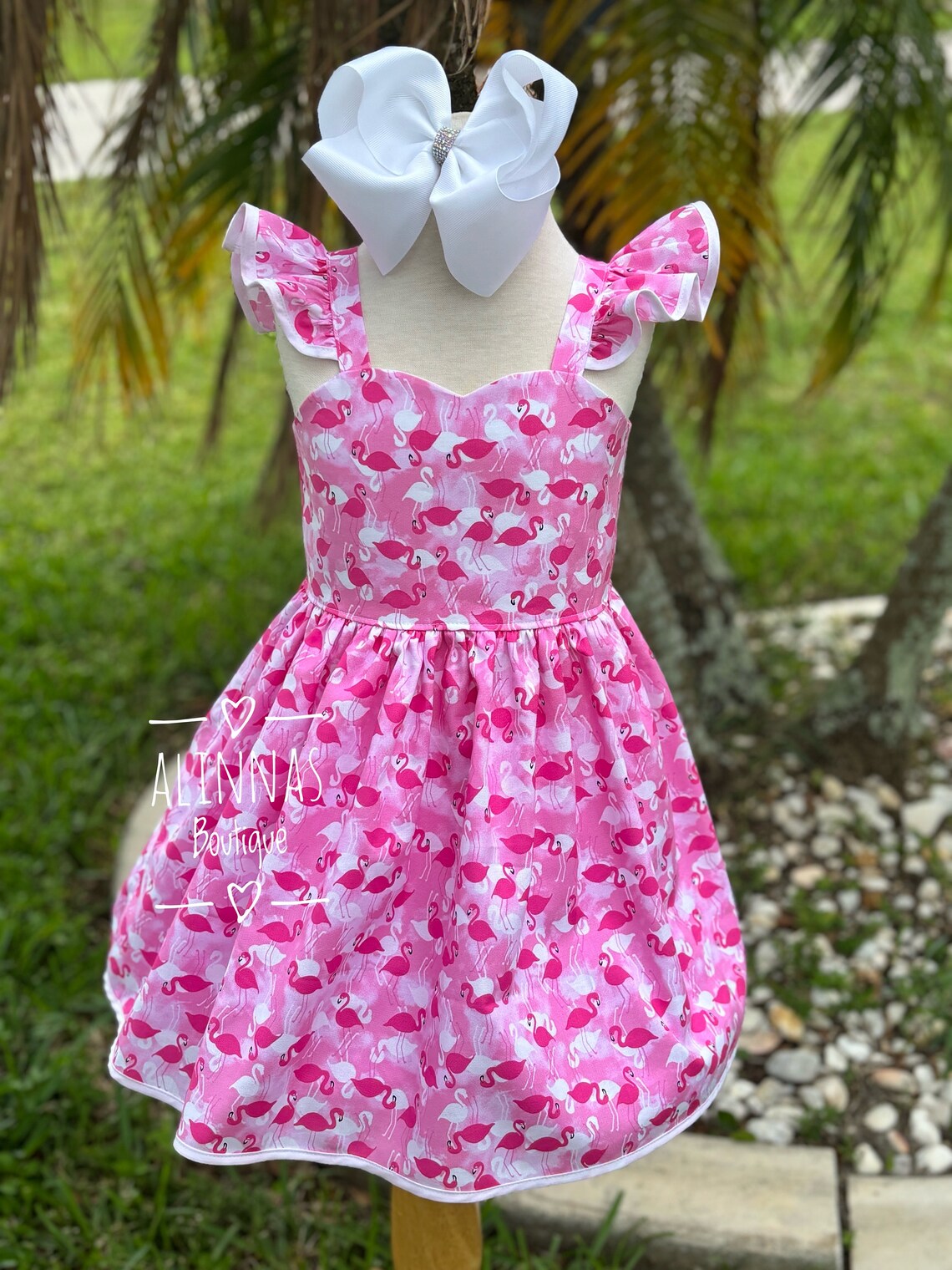 Flamingo Dress for Girl, Flamingos Dress, Summer Dress for Toddlers, My ...
