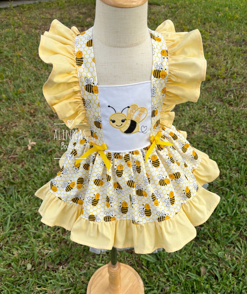 Bee Toddler Dress, First Birthday, Bee Toddler Dress, Bee Birthday ...