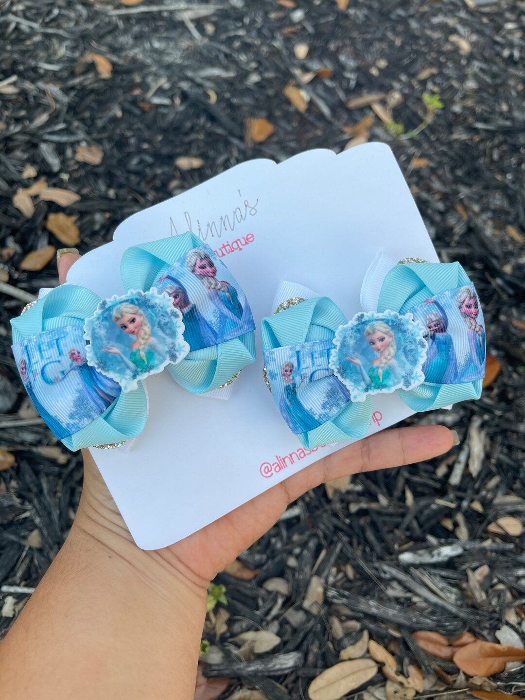 Frozen Inspired Bows Princess Movie Hair Bows Elsa Frozen - Etsy