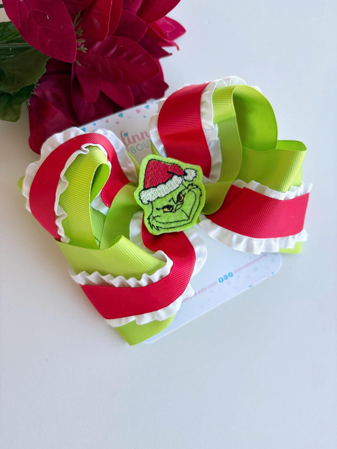 The Grinch Inspired Bow , Christmas Bows, Holidays Hair Accessories ...