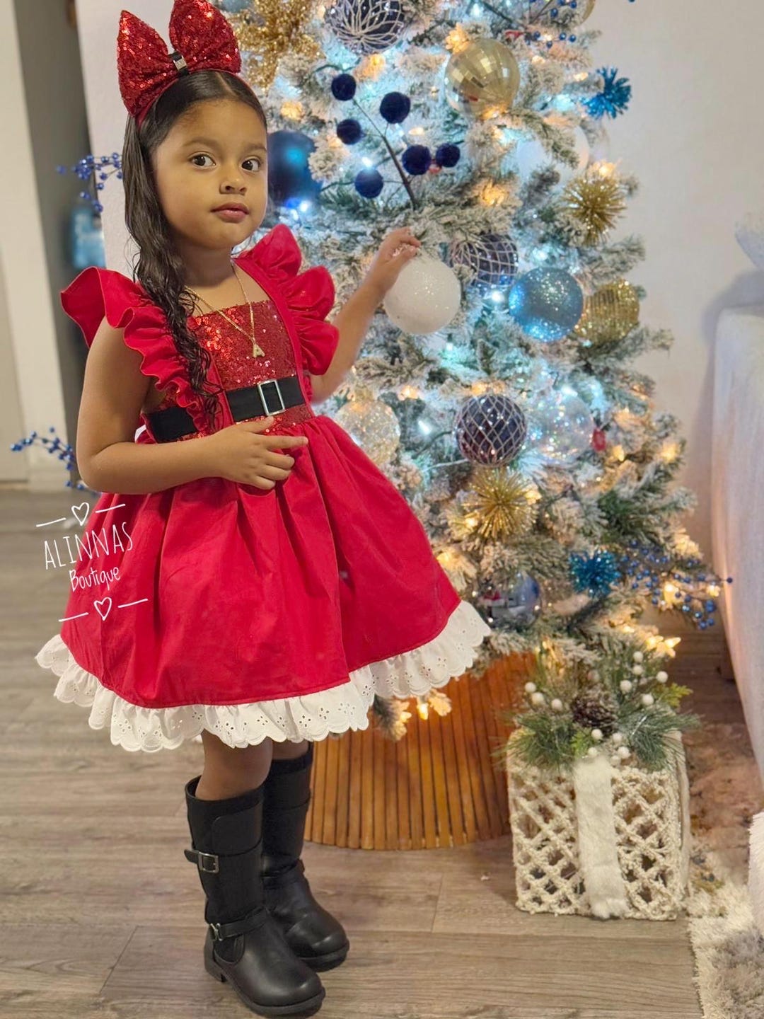 Santa Girl Dress,santa Claus Inspired Dress for Toddler ,holiday Dress ...