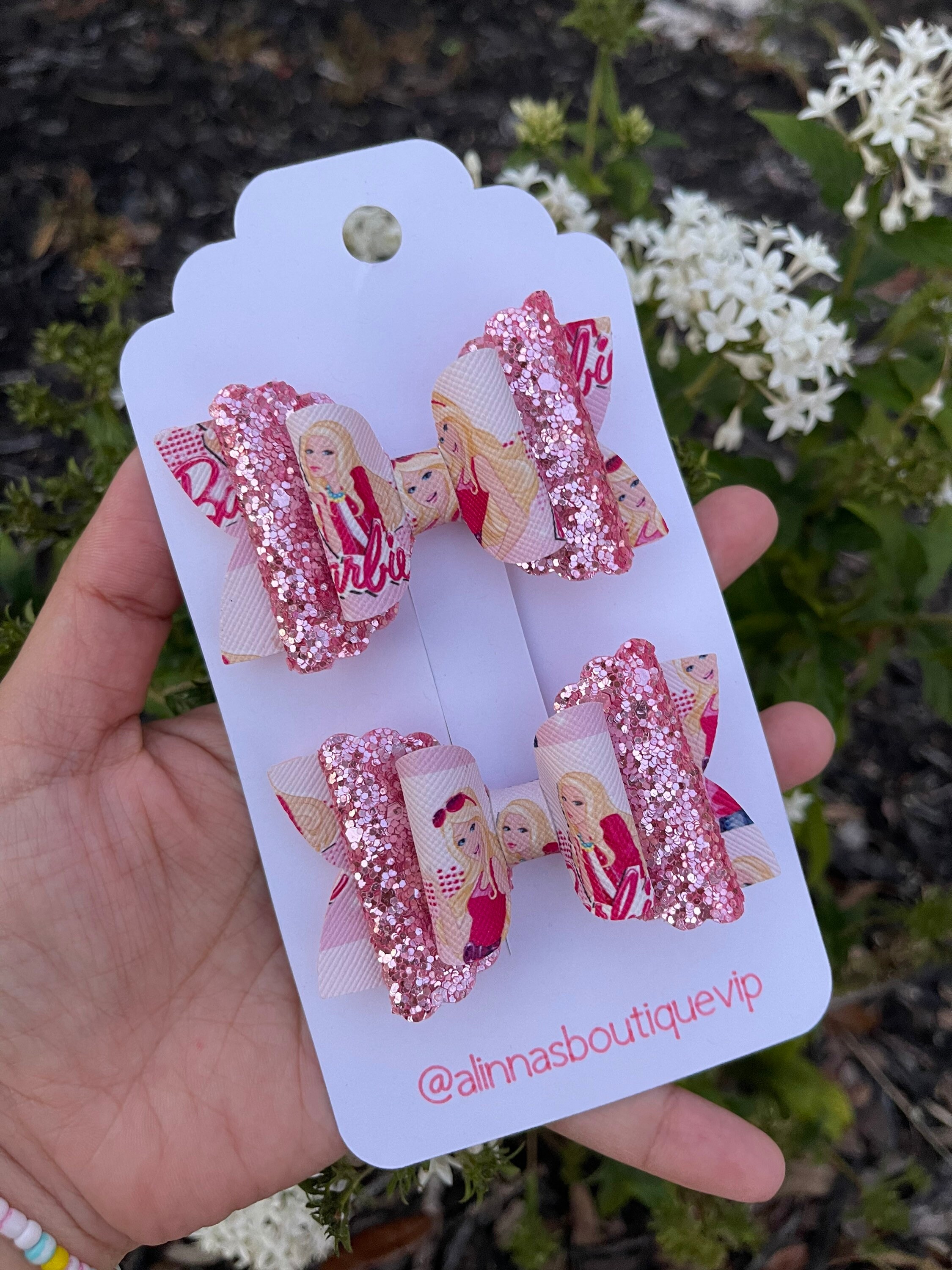 Barbie Inspired Bows Dolls Inspired Hair Bows Barbie - Etsy