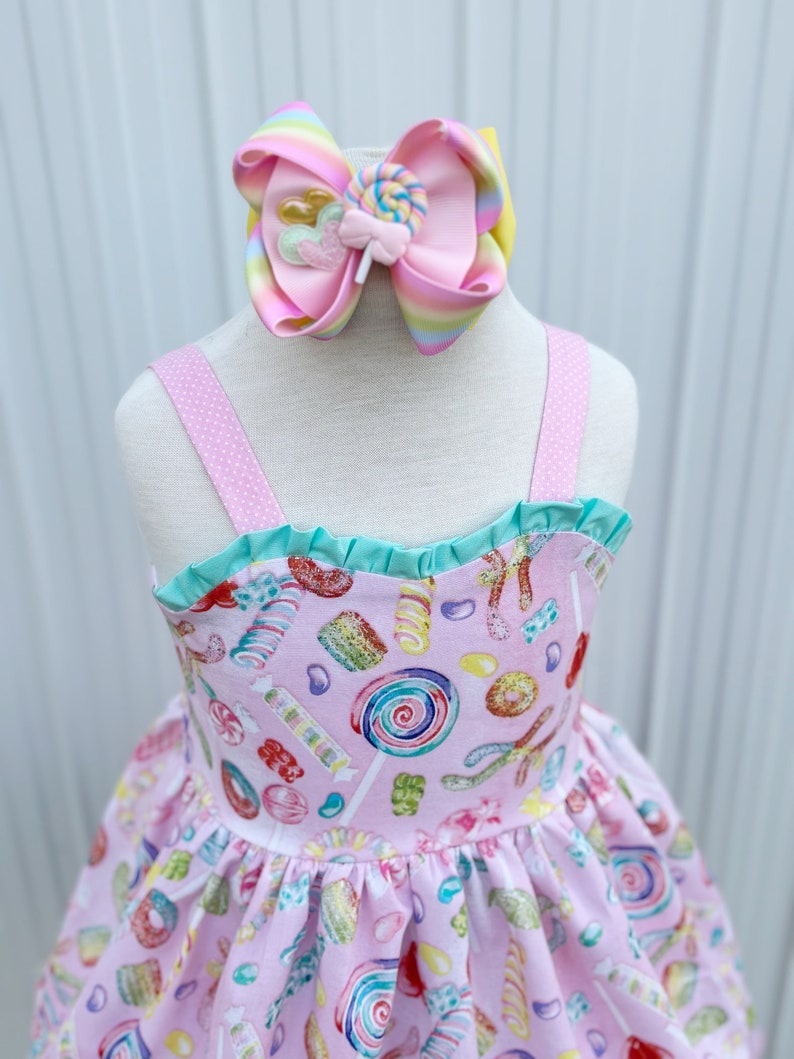 Candy Dress for Girl, Sweet Birthday Dress, Lollipop Girl Dress, Candy ...