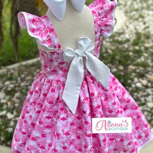 Flamingo Dress for Girl, Flamingos Dress, Summer Dress for Toddlers, My ...