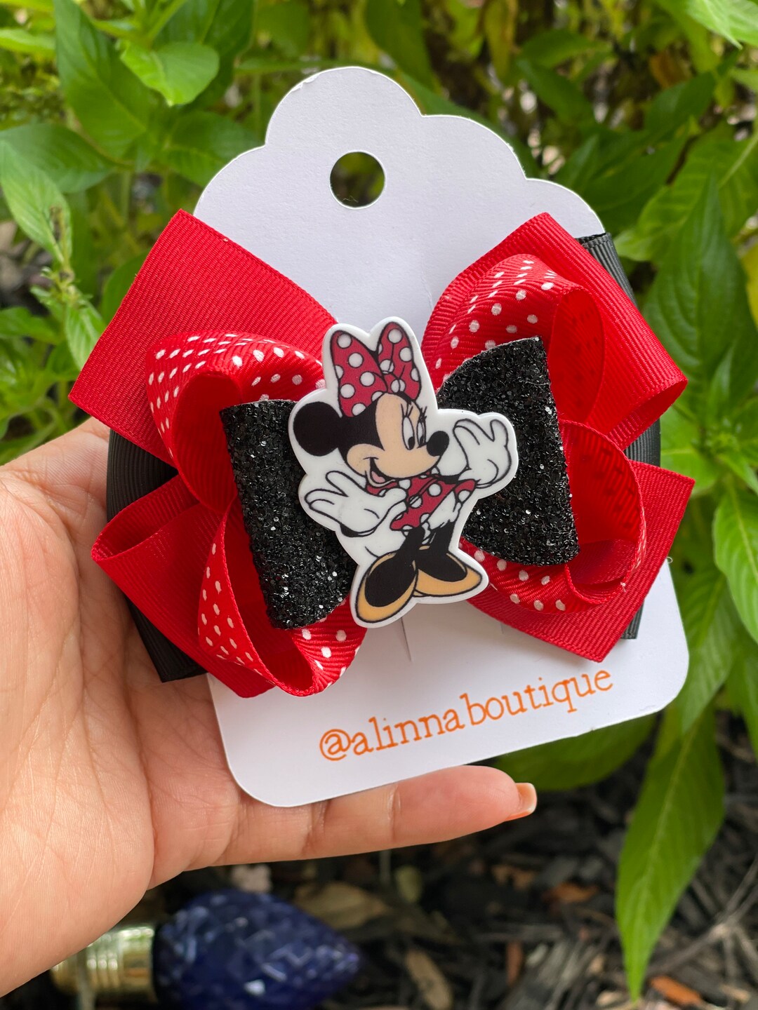 Inspired Minnie Mouse Hair Bows , Minnie Mouse Bows , Hair Bows ...