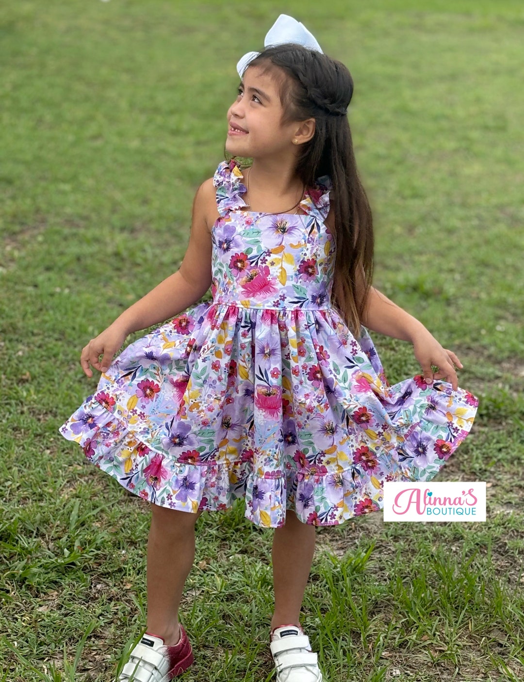 Flower Dress Girl, Flower Girl Dress, Lovely Flower Dress, Handmade ...