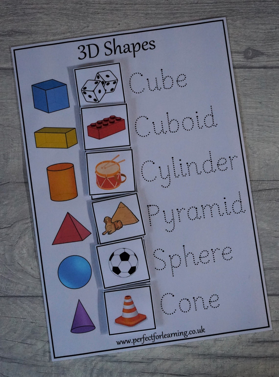 3D Shapes Matching Activity - Etsy