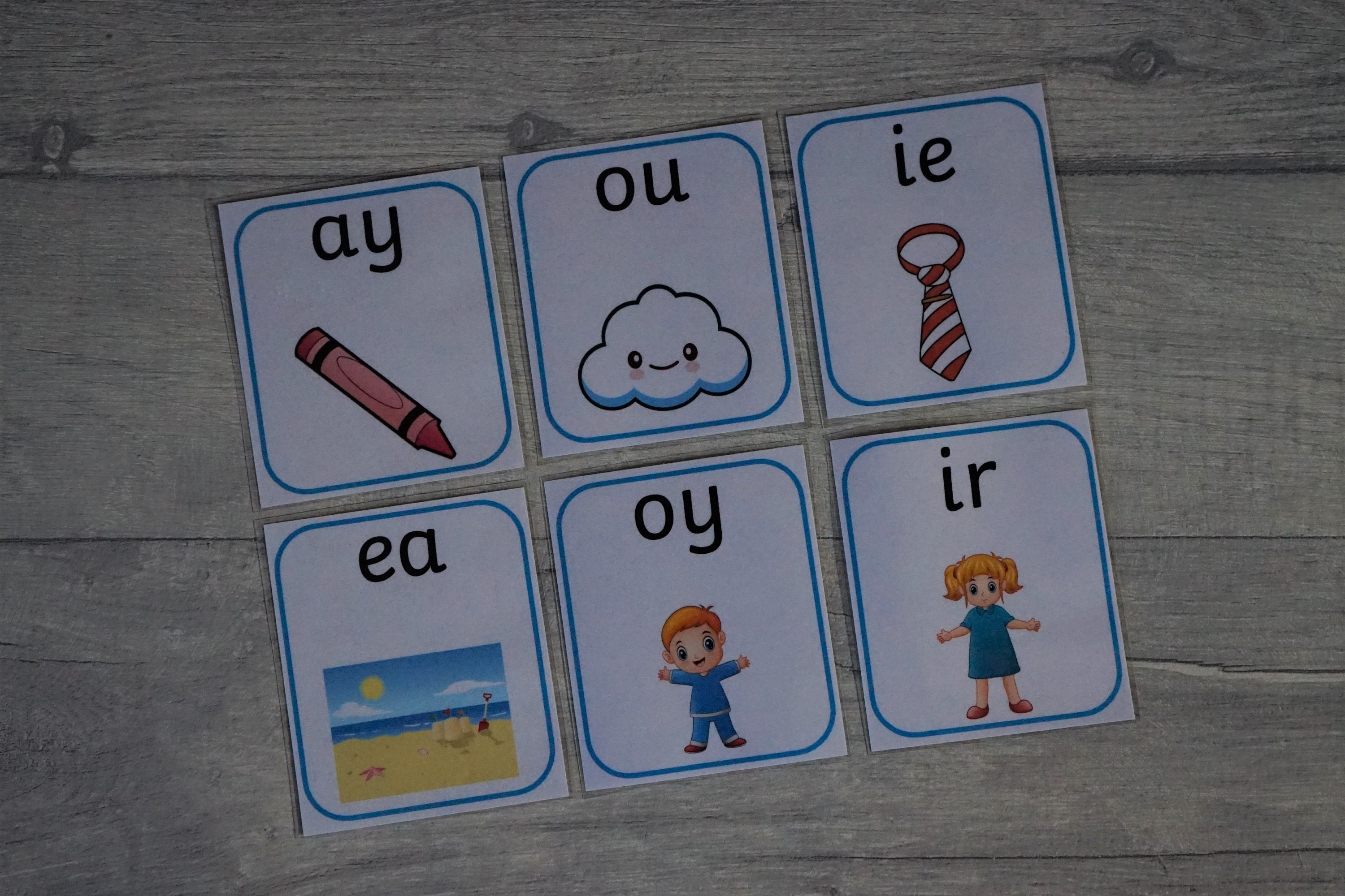 Phase 5 Phonics Flashcards With Images Starting School Early Learning ...