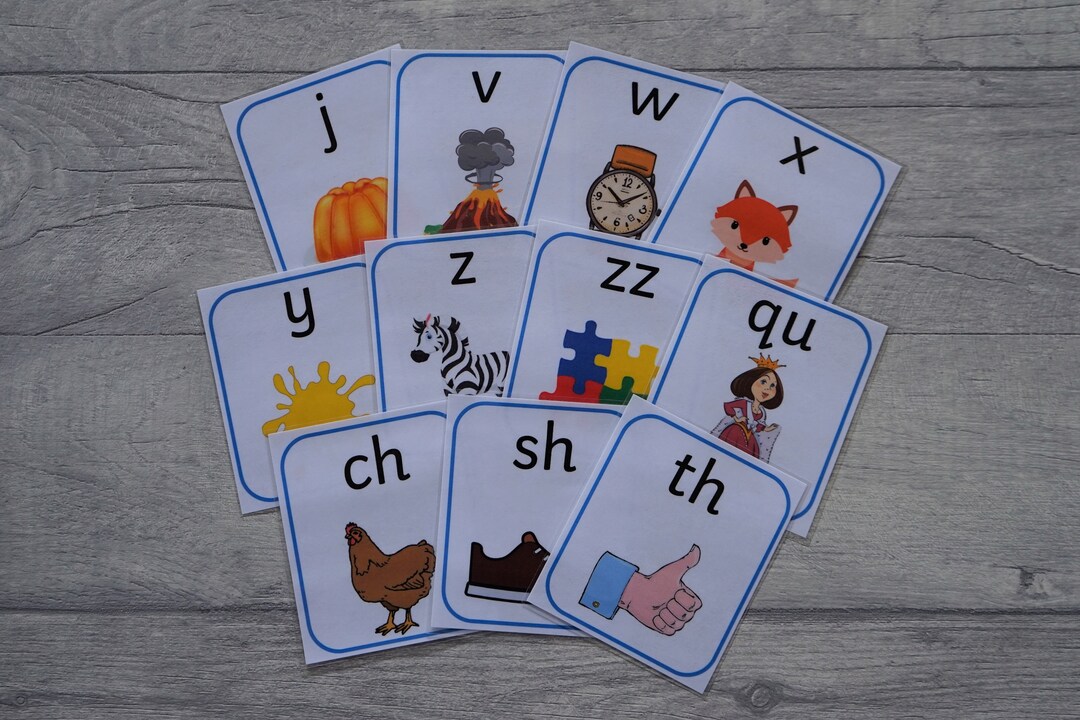 Phase 3 Phonics Flashcards With Images Starting School Early Learning ...