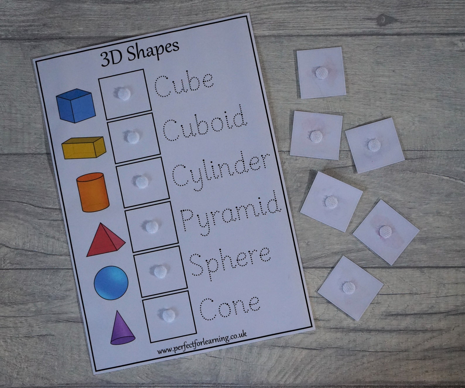 3D Shapes Matching Activity - Etsy