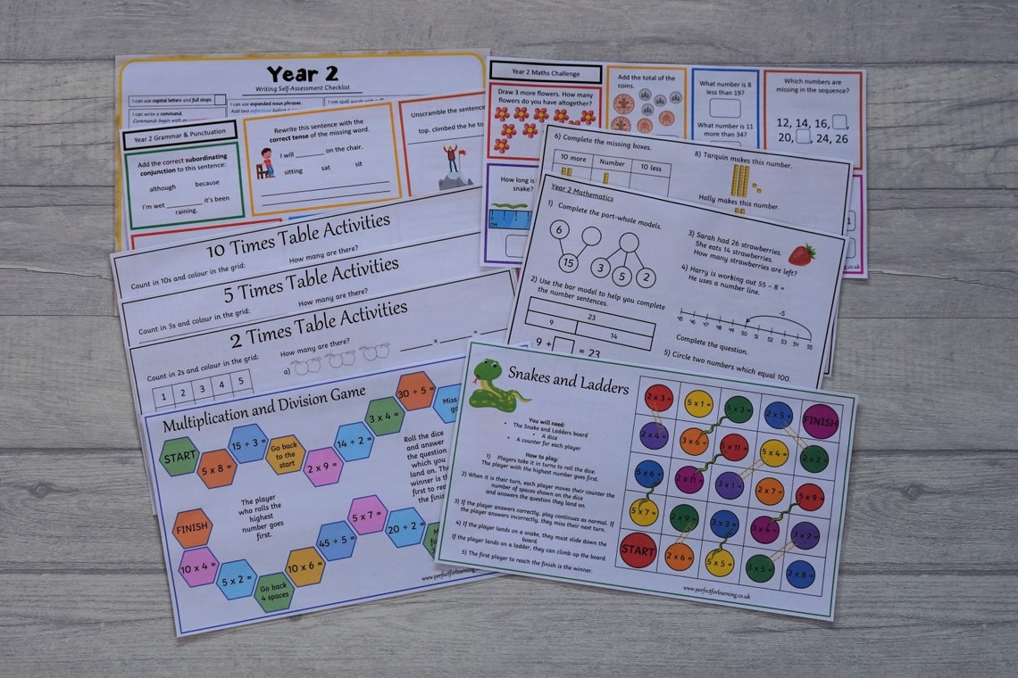Year 2 Learning Pack - Etsy UK