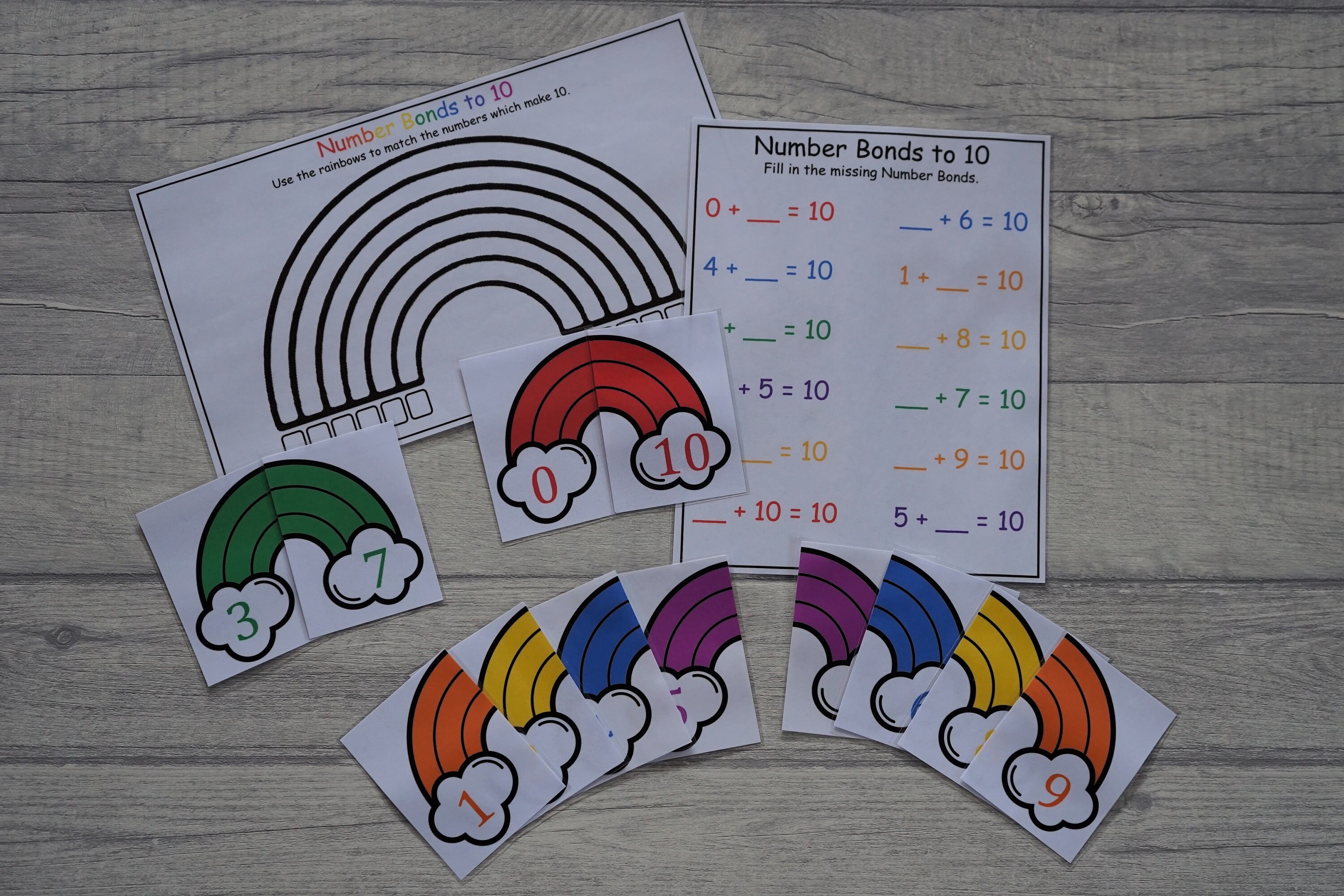 Number Bonds To 10 Activity Pack Etsy UK