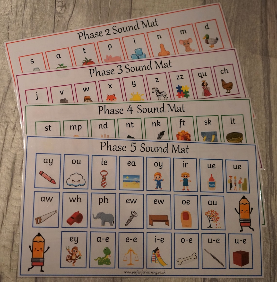 Phonics Sound Mats Bundle X4 | Etsy