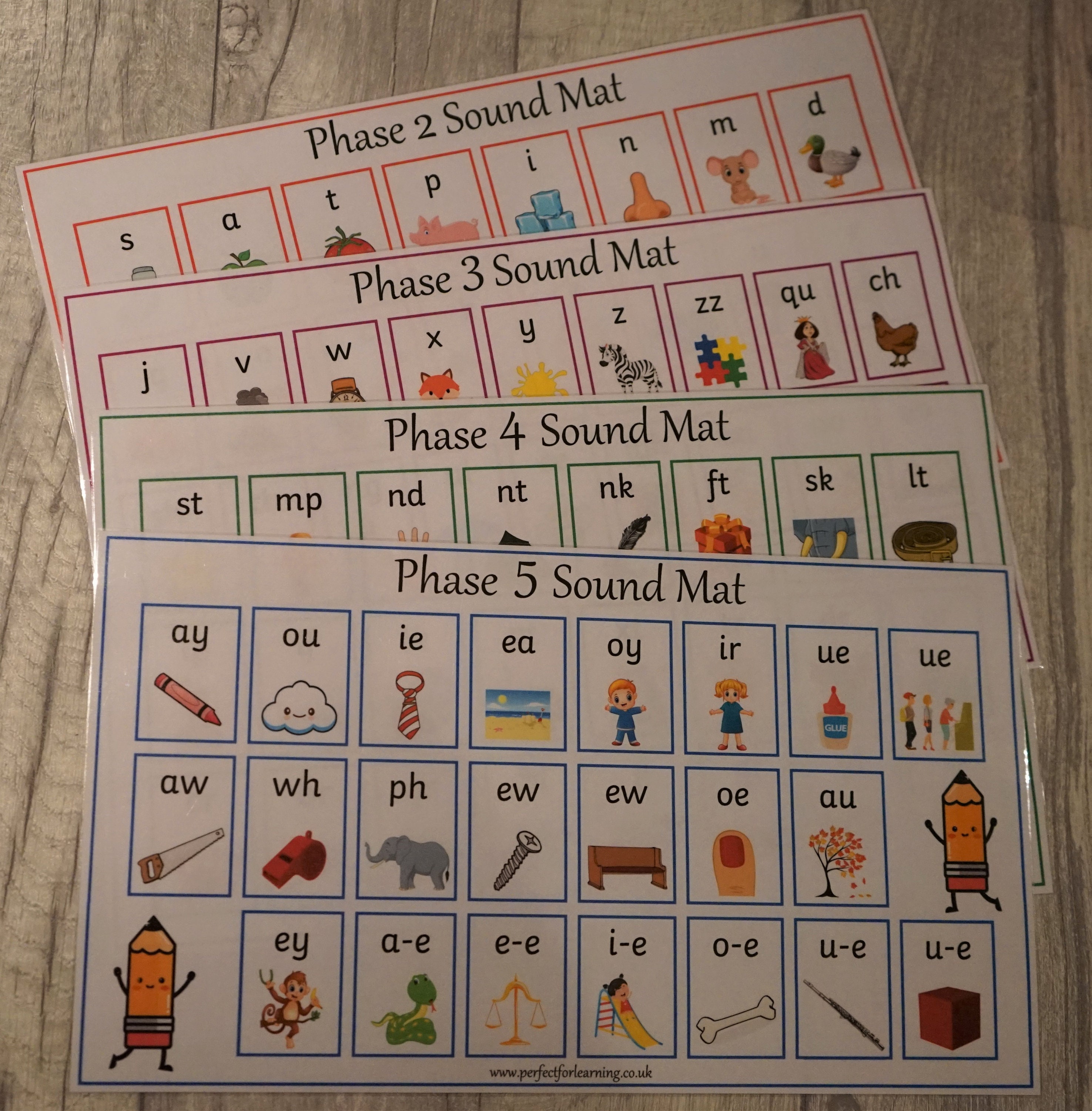 Phonics Sound Mats Bundle X4 - Etsy UK