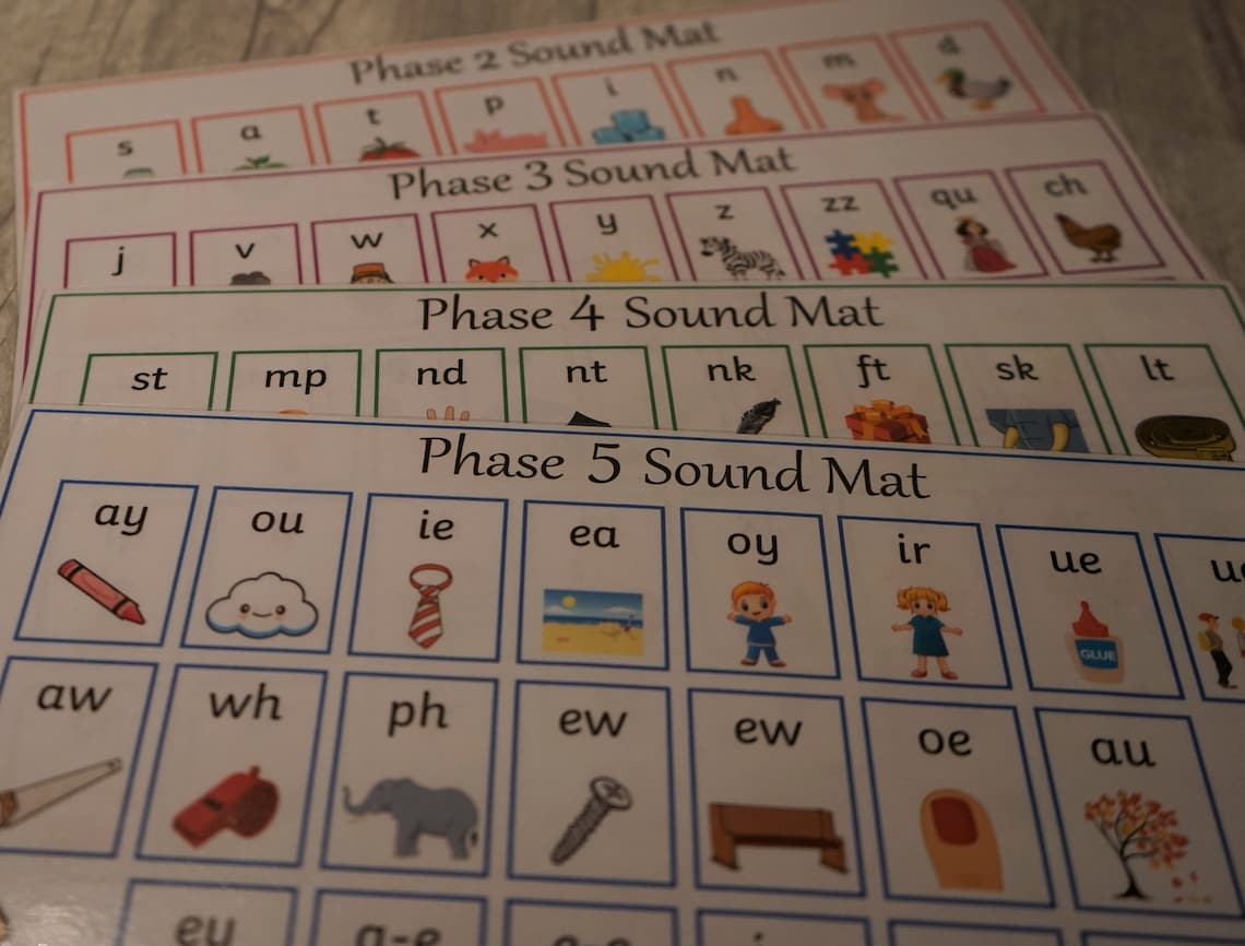 Phonics Sound Mats Bundle X4 - Etsy UK