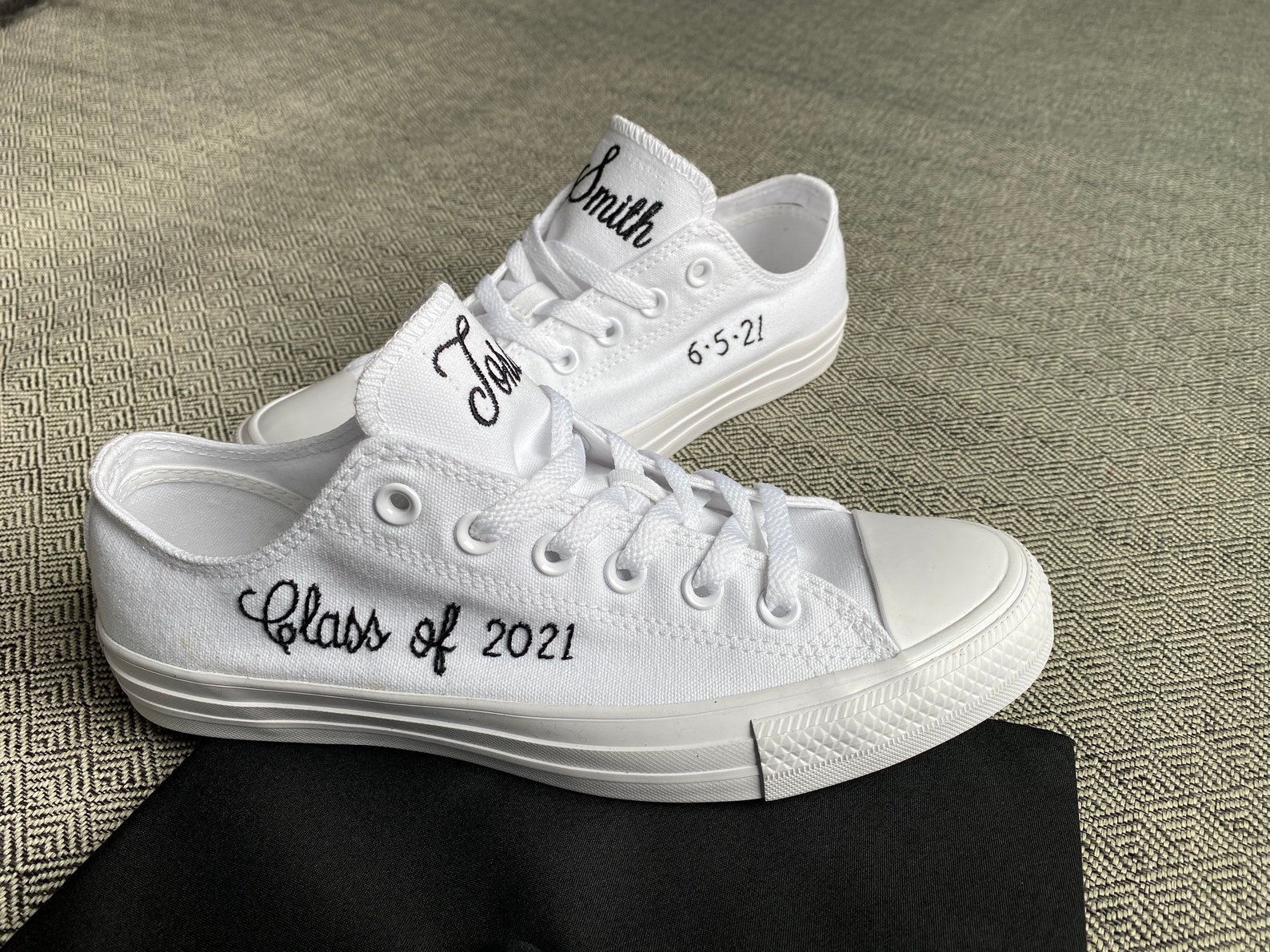 Graduation shoes Custom Converse Low Tops Custom | Etsy