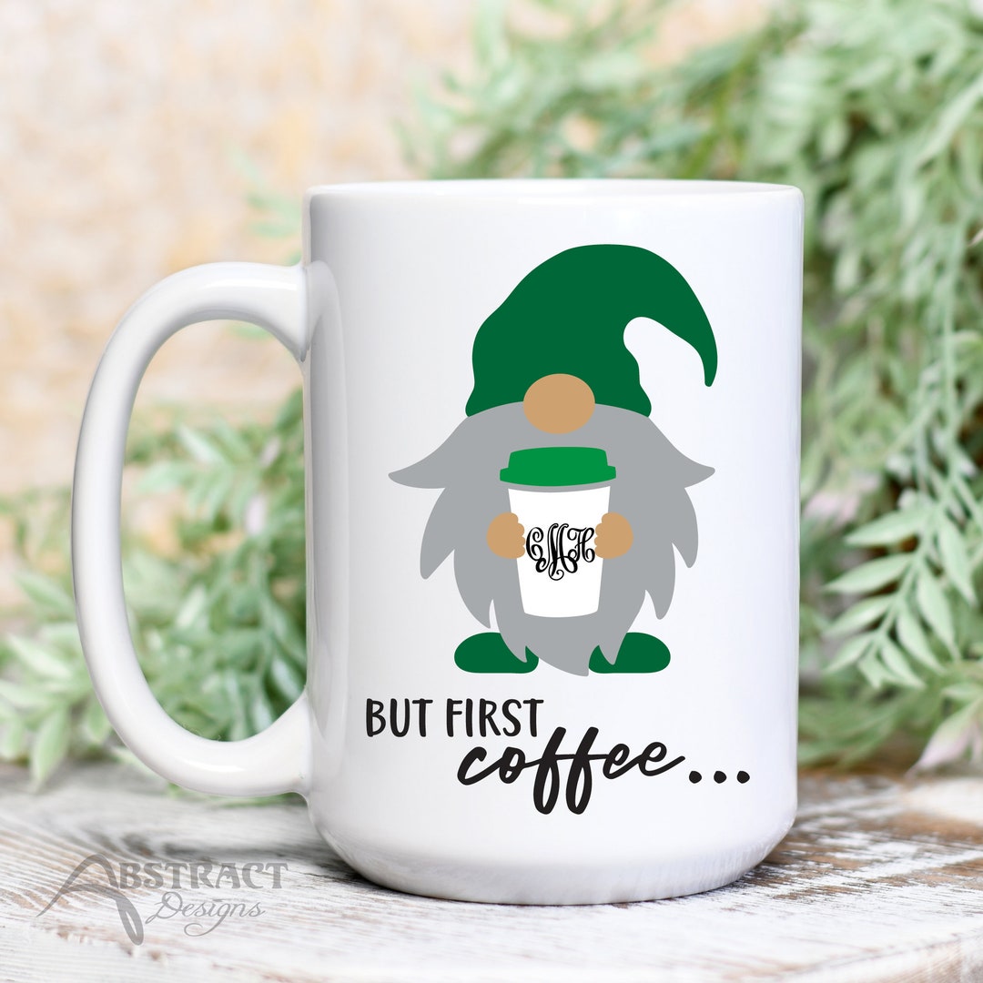Gnome | Coffee | Monogrammed Mug | 15 Oz Coffee Mug | Coffee Cup ...
