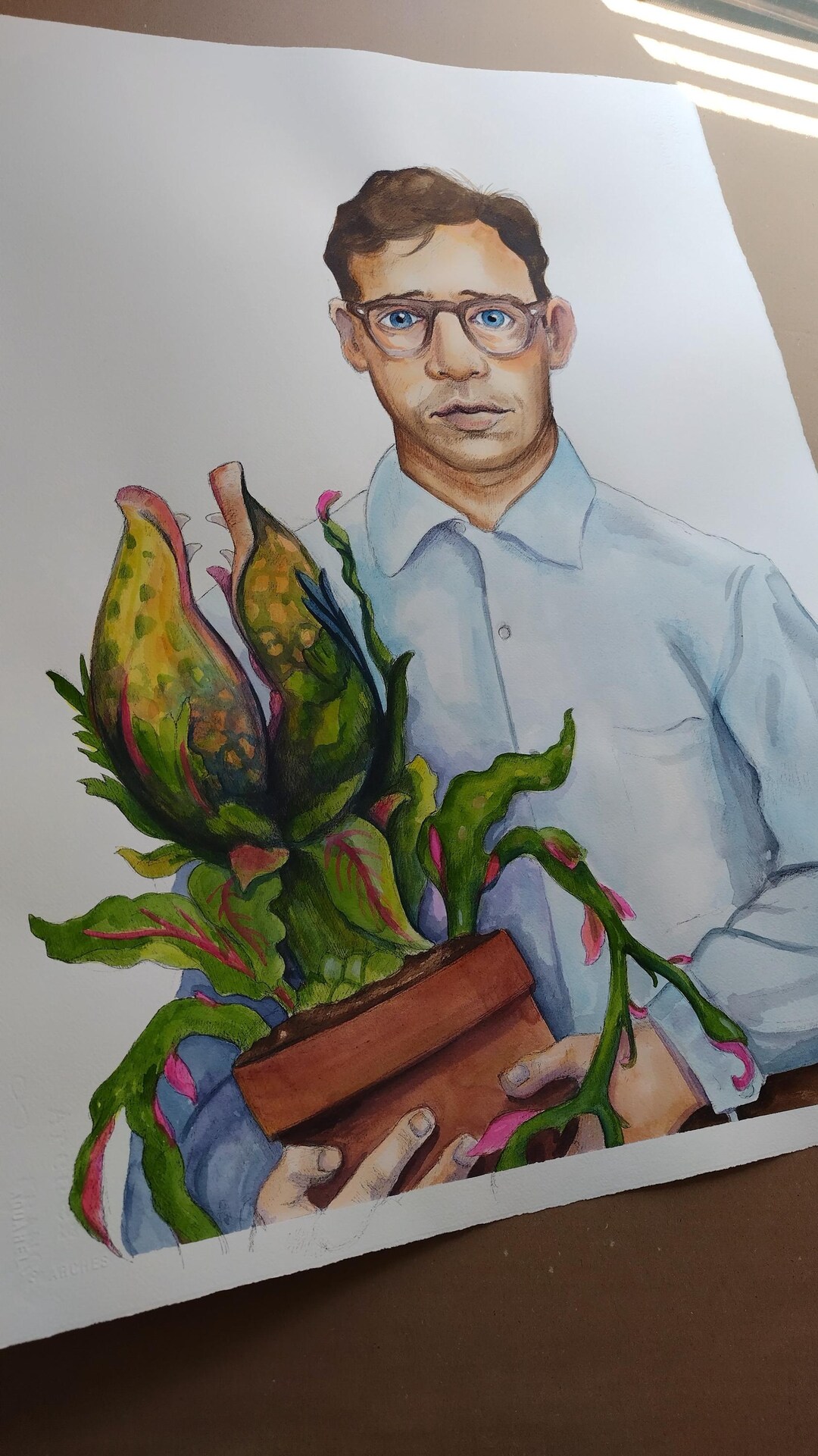Feed Me Original Little Shop of Horrors Watercolor Illustration - Etsy