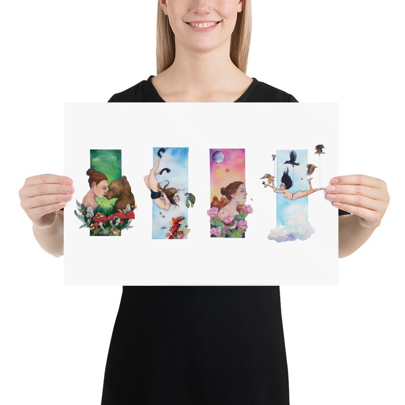 Earth Water Fire Wind Elements Poster - Etsy