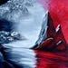 Red Oblivion Acrylic Painting - Etsy