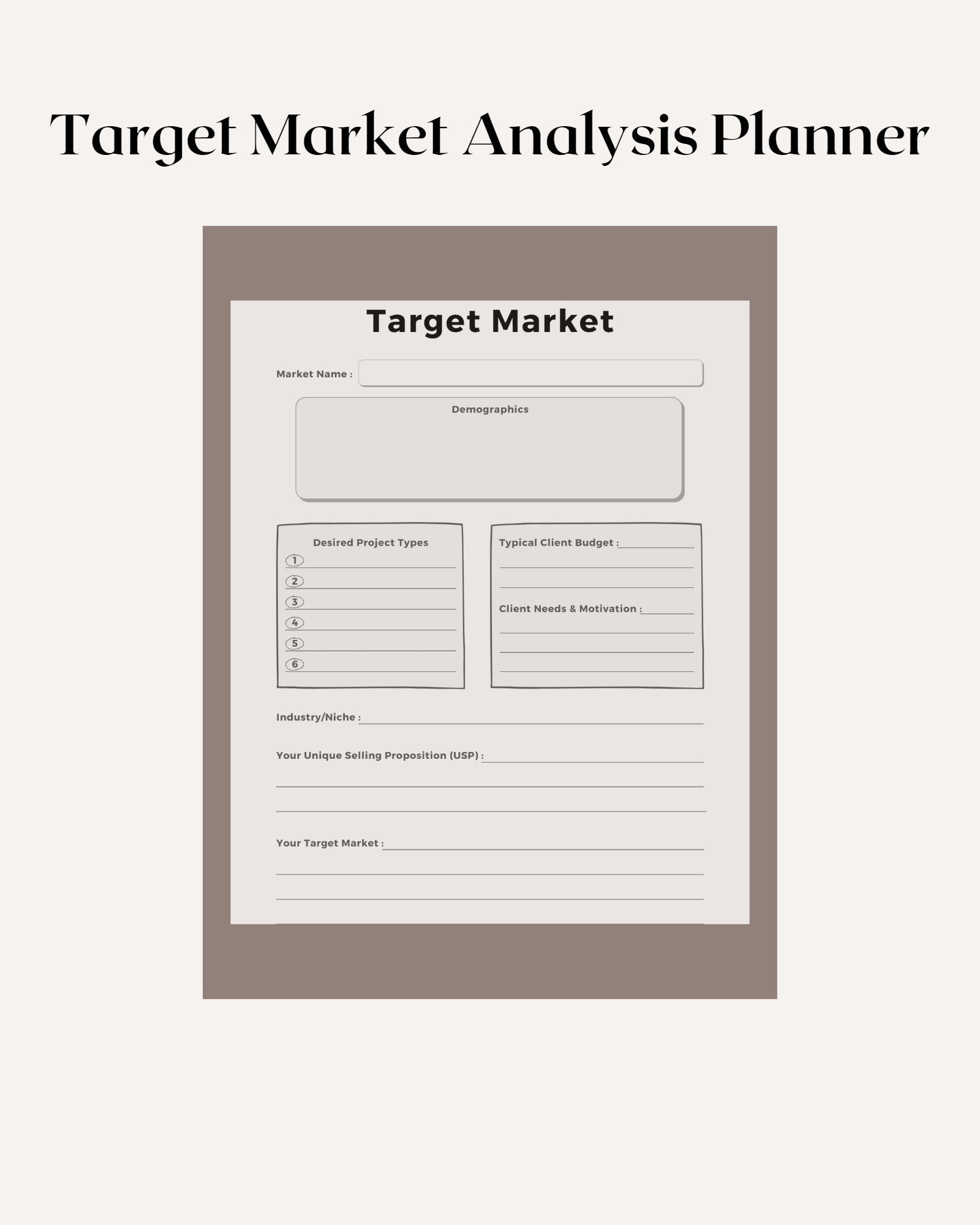 Target Market Analysis