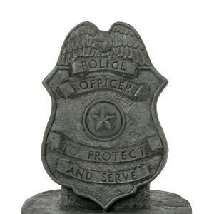 Solid Rock Stoneworks Police Badge- 17in Tall- Indigo - Etsy