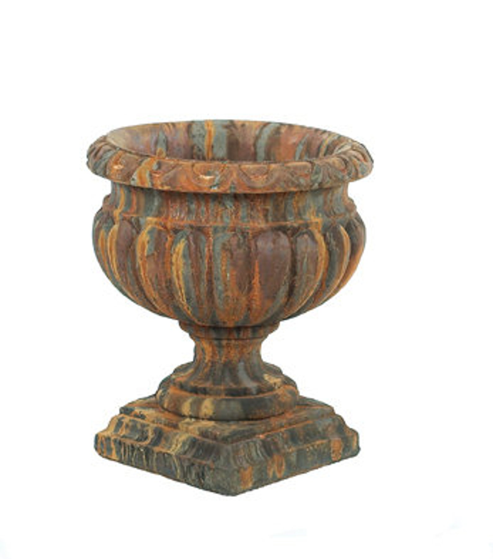Solid Rock Stoneworks Large Round Classic Planter- 22in Tall- Rust - Etsy