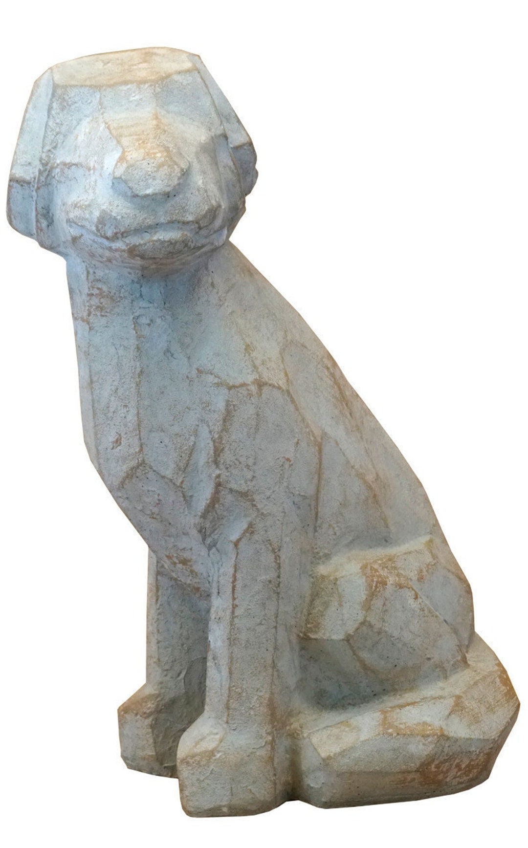 Solid Rock Stoneworks Carved Stone Dog- 19" Tall- Fawn - Etsy