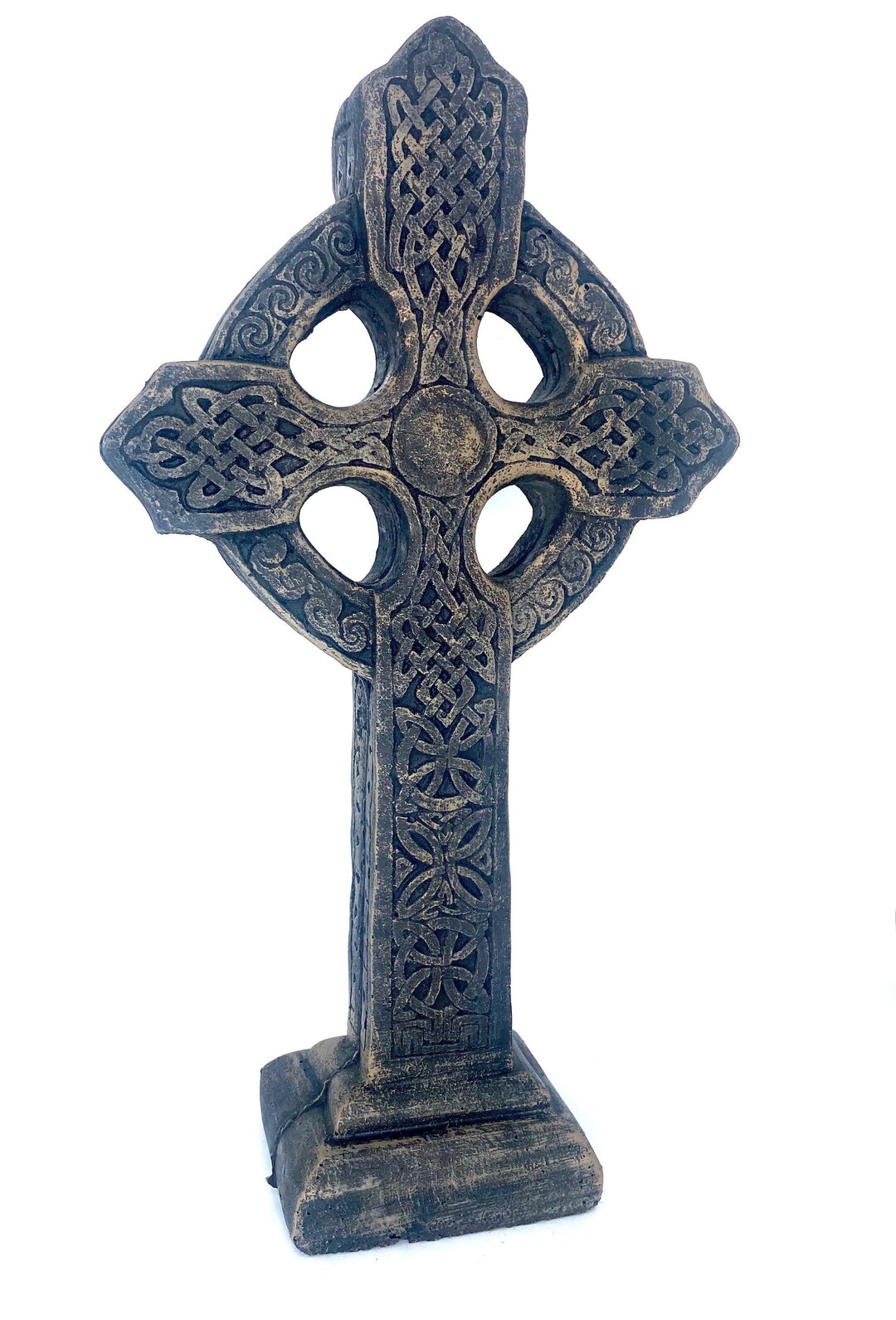 Solid Rock Stoneworks Cross on Base- 16in Tall- Autumn Brown - Etsy