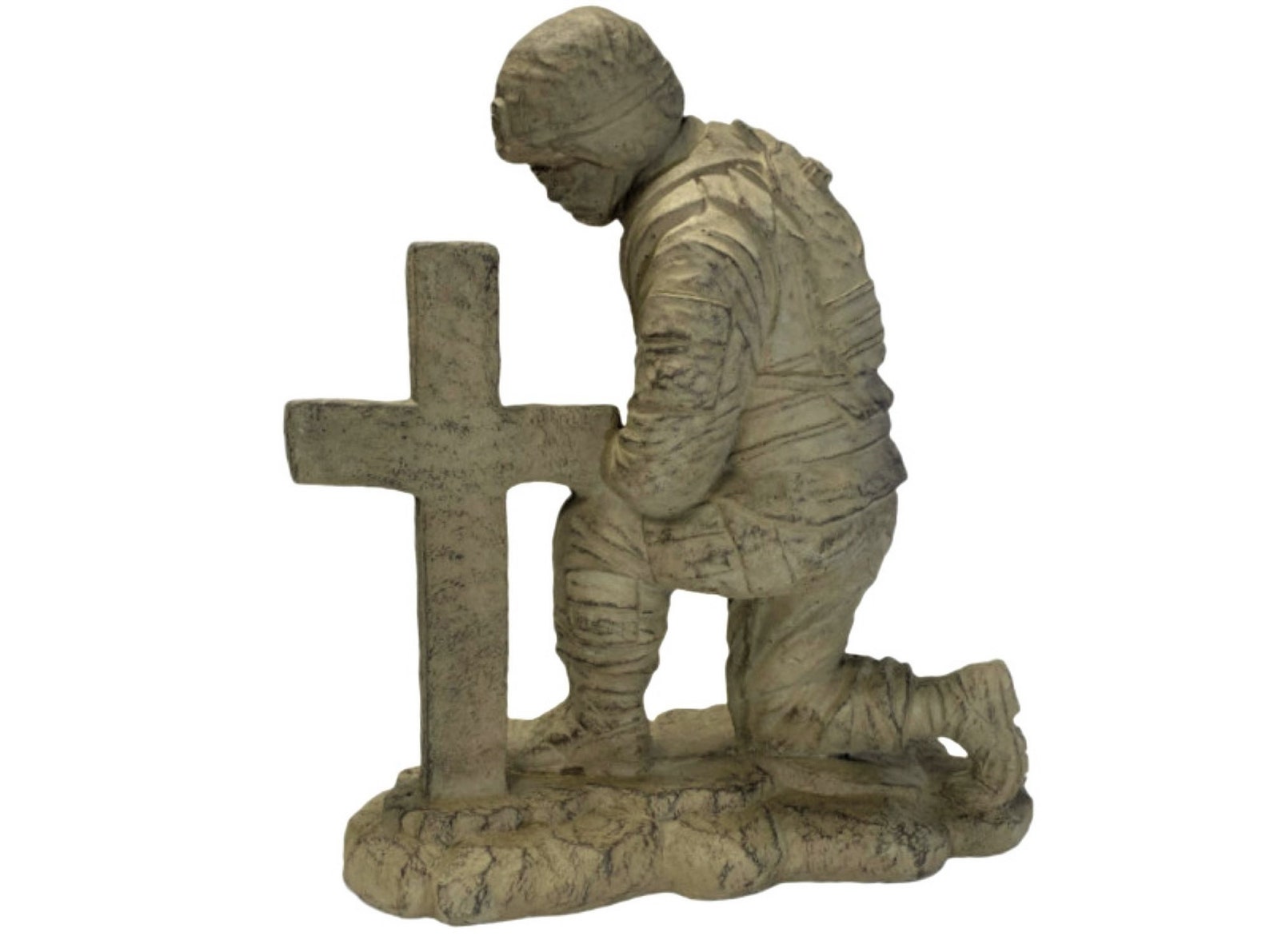 Solid Rock Stoneworks Kneeling Soldier at Cross - Etsy Canada