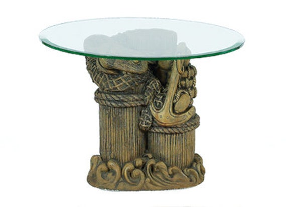 Solid Rock Stoneworks Pier Pylons With Anchor Table 20in | Etsy