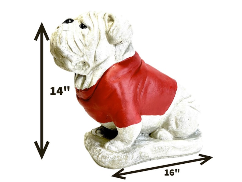 Solid Rock Stoneworks Medium Georgia Bulldog- 14in Tall- Lifelike - Etsy
