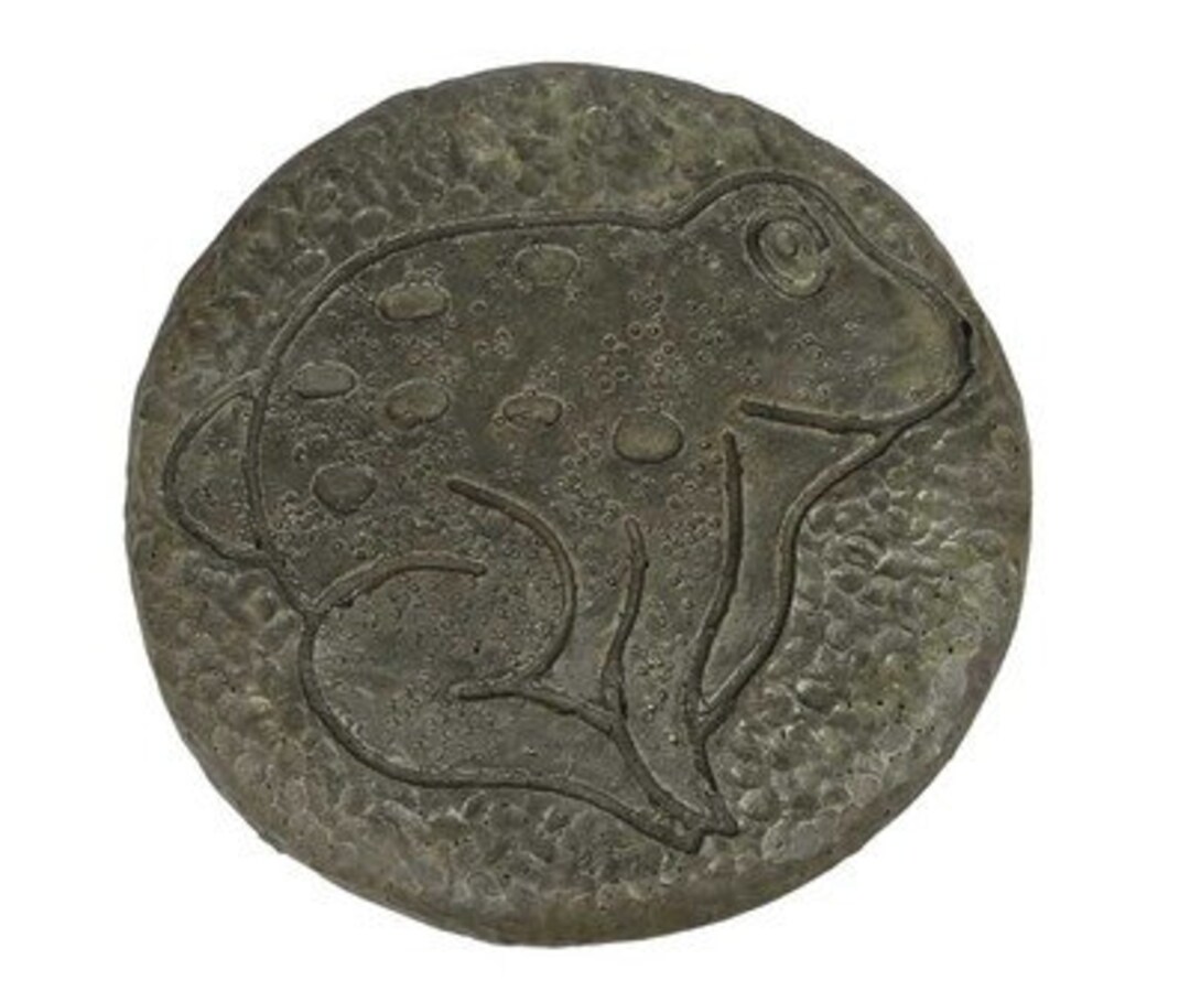 Solid Rock Stoneworks Round Frog Stepping Stone - Etsy