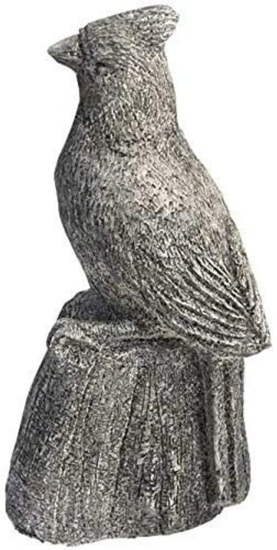 Solid Rock Stoneworks Cardinal on Stump 13in Tall Preaged | Etsy