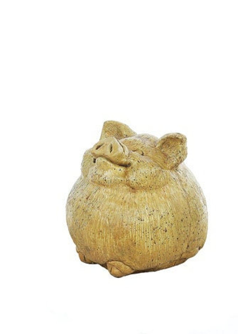 Solid Rock Stoneworks Large Fat Pig- 10in Tall- Autumn Wheat - Etsy