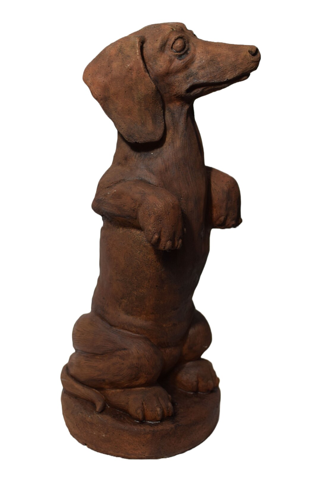 Solid Rock Stoneworks Begging Dachshund- 17in Tall- Walnut - Etsy