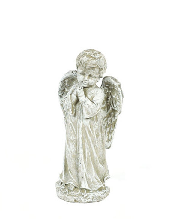 Solid Rock Stoneworks Innocence Angel 13in Tall Marble Tone | Etsy