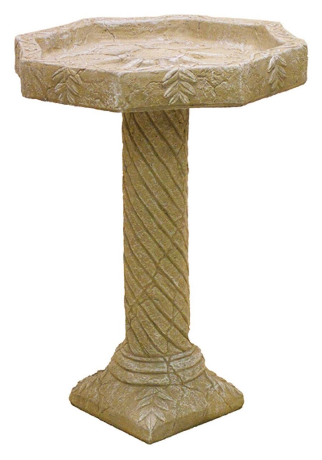 Solid Rock Stoneworks Old World Birdbath- 23in Tall- Graphite - Etsy