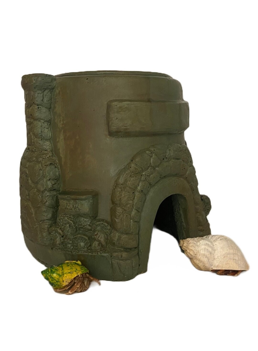 Solid Rock Stoneworks Terrarium House- Cave- 7" Tall- Verde - Etsy