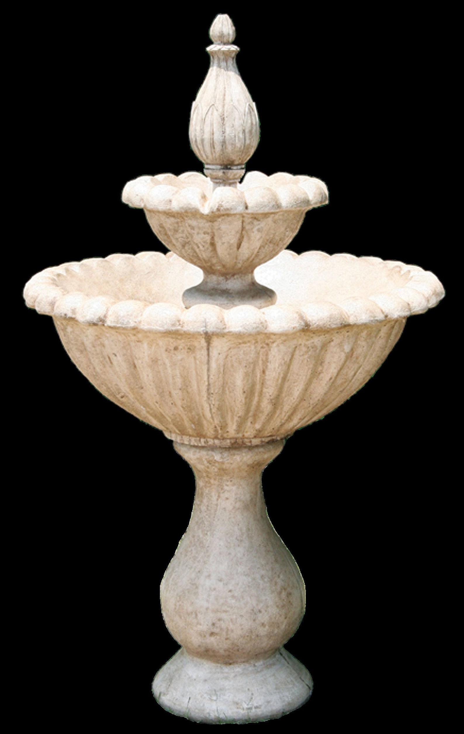 Solid Rock Stoneworks 2 Tier Tulip Urn Fountain- 54" Tall- Buff - Etsy