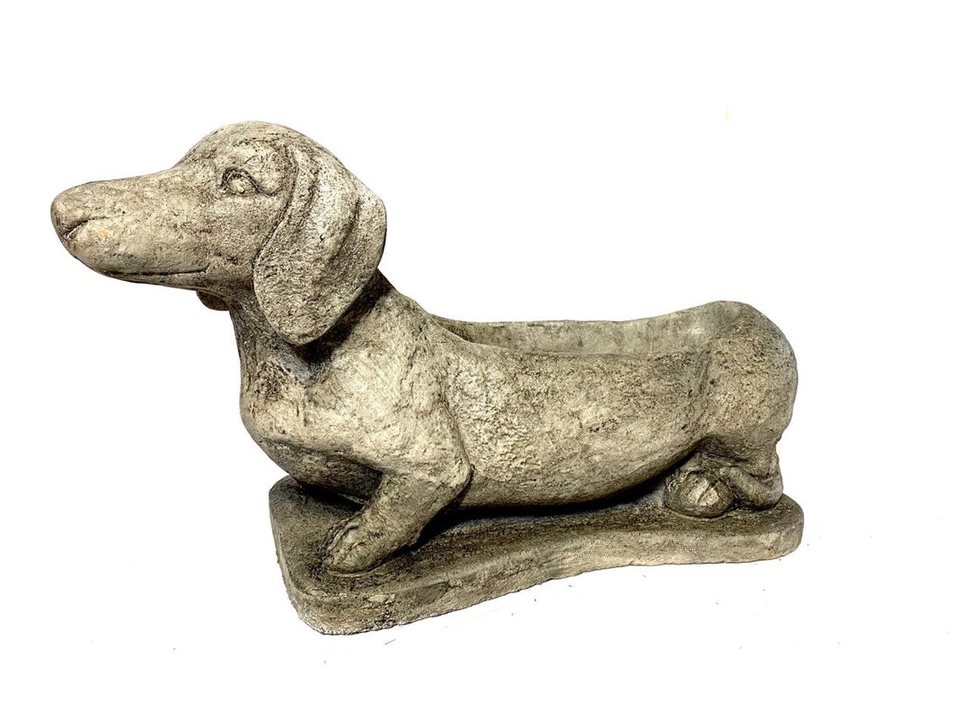 Solid Rock Stonewoks Dachshund Planter- Pre Aged - Etsy