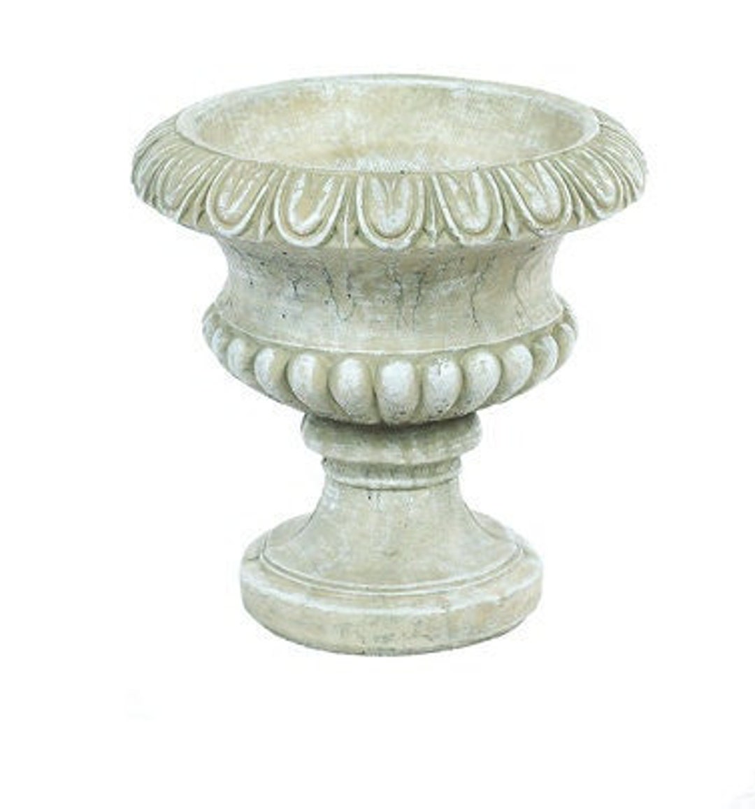 Solid Rock Stoneworks Md Round Classic Planter- 14in Tall- Desert Sand ...