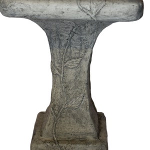 Solid Rock Stoneworks Square Ivy Birdbath 17in Tall Pre Aged Color - Etsy