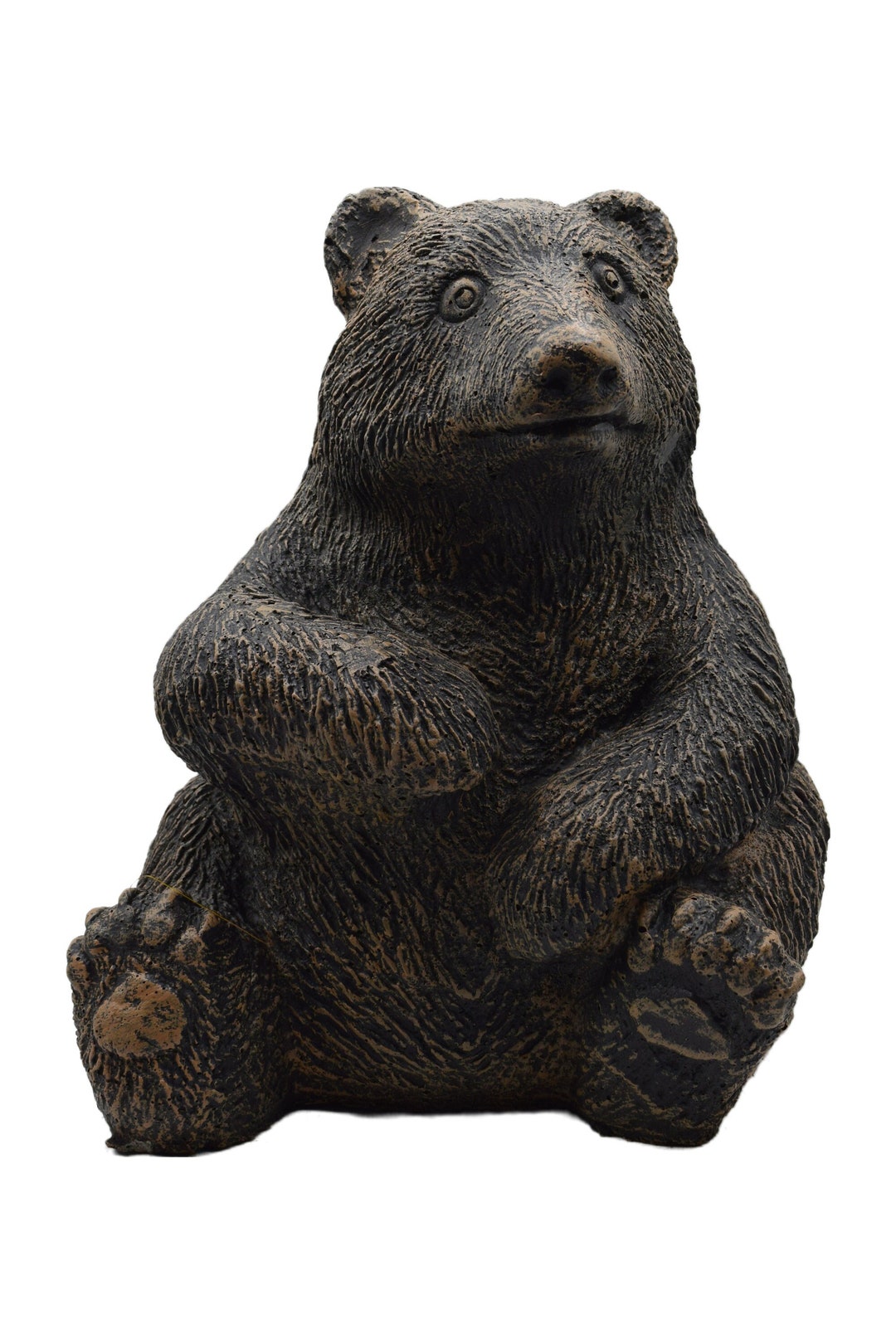 Solid Rock Stoneworks Sitting Bear Cub- 12in Tall- Autumn Brown - Etsy